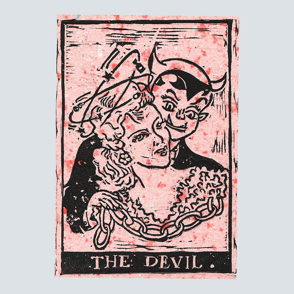 Tarot Card Lino Prints by Cheersthanxalot